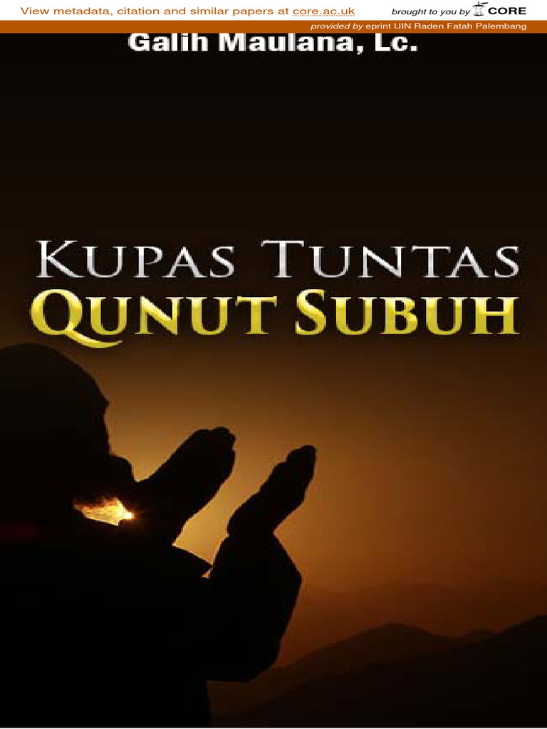 Kupas Tuntas Qunut Subuh | PDF