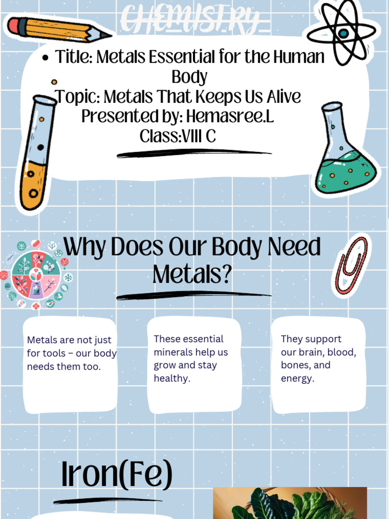 Metals Essential For Human Body | PDF