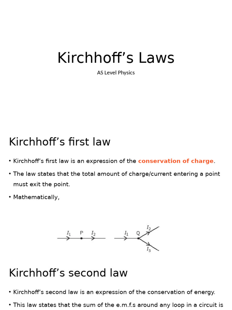Kirchhoff's Laws | PDF