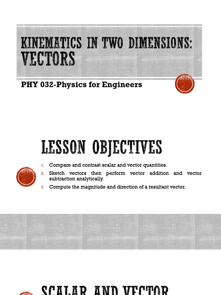 Kinematics: Vectors and Forces Explained | PDF | Euclidean Vector | Weight