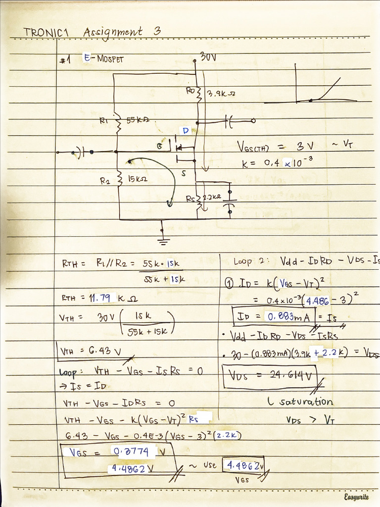 FET Solving Examples | PDF