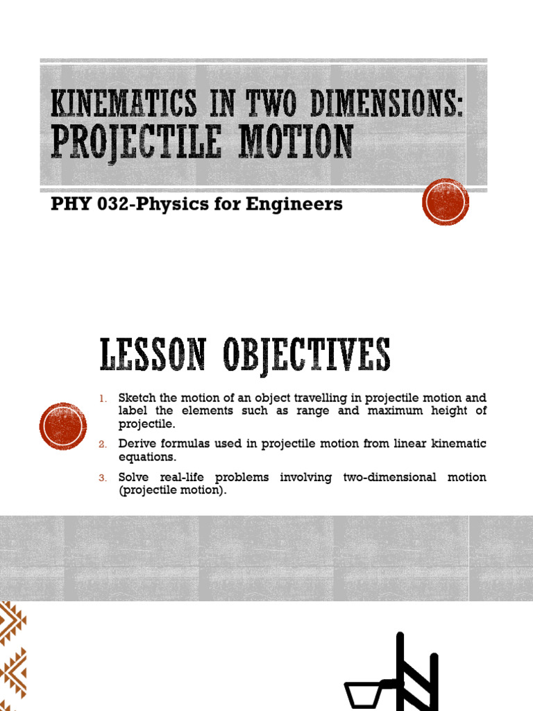 Lesson 4-Kinematics in Two Dimensions-Projectile Motion | PDF | Projectiles | Physical Phenomena