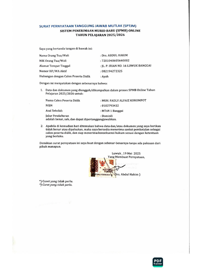 Muh. Fadly Alfaiz Korompot - STJM | PDF