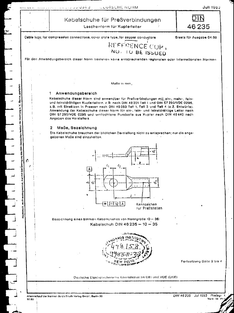 DIN 46325 CU Lug & Ferrule | PDF