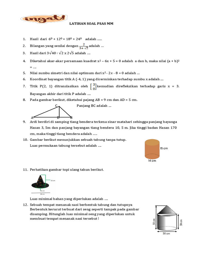 Latihan Soal Psas Ix | PDF