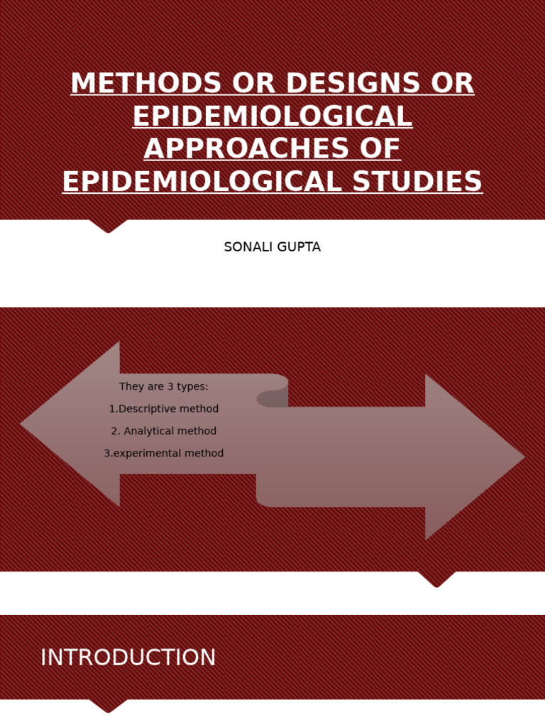 Epidemiological Approaches | PDF | Cohort Study | Epidemiology
