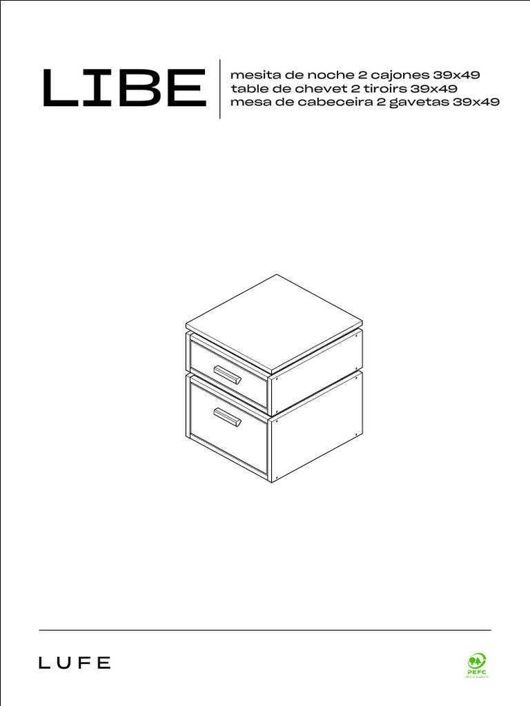 Instrucciones Libe Mesita Noche 2 39x49 | PDF