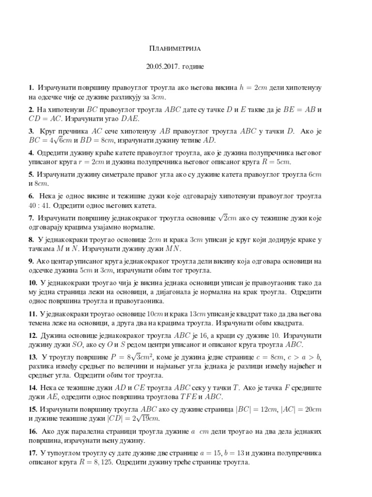 10 Planimetrija | PDF