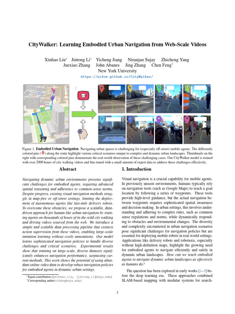 CityWalker - Learning Embodied Urban Navigation From Web-Scale Videos ...