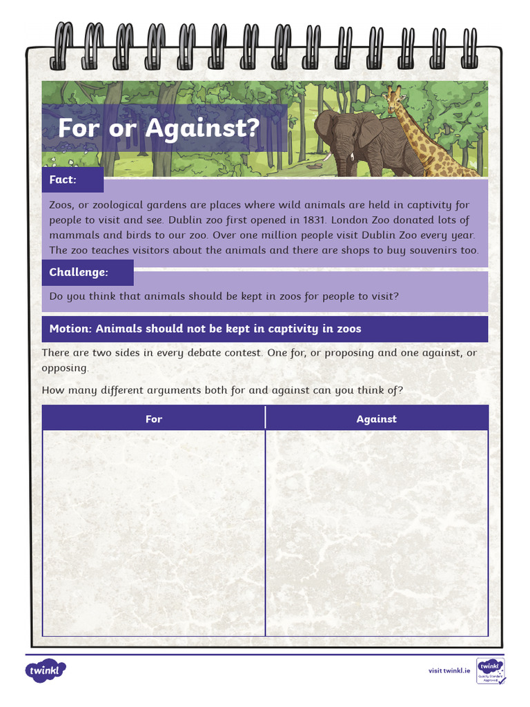 Roi Eng 326 for or Against Debating Worksheet Ver 1 | PDF