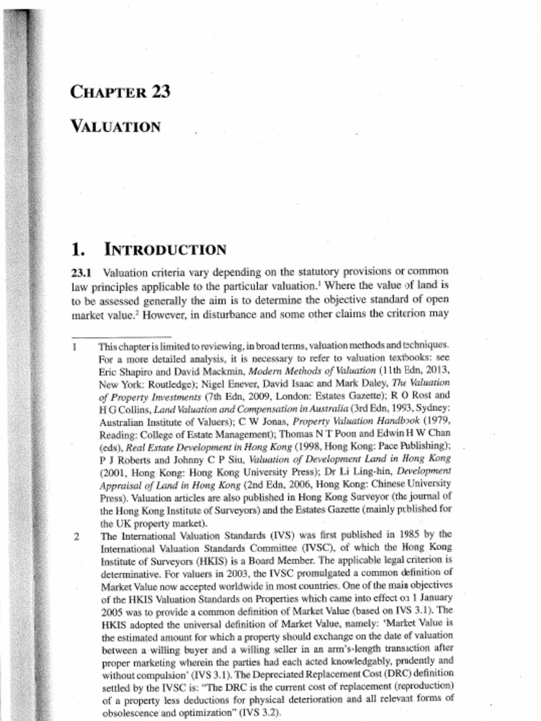 Cruden Ch23 Valuation | PDF