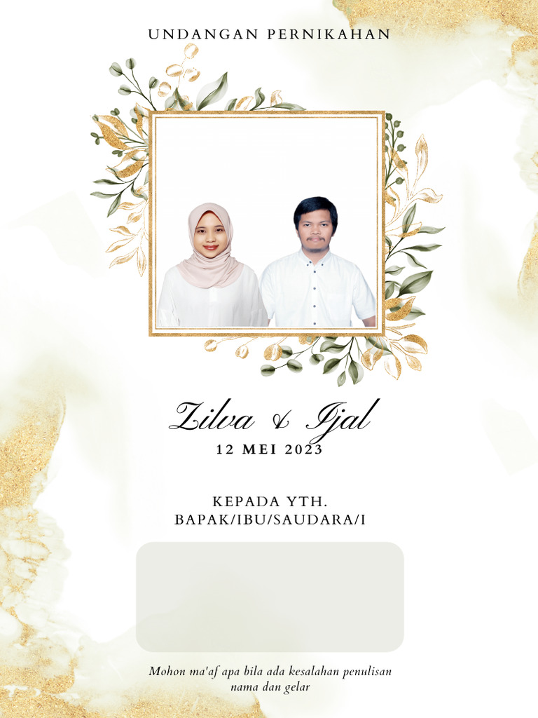 Undangan Pernikahan Zilva & Ijal | PDF