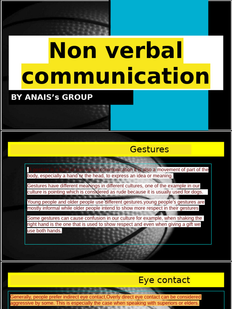 Non Verbal Communication | PDF