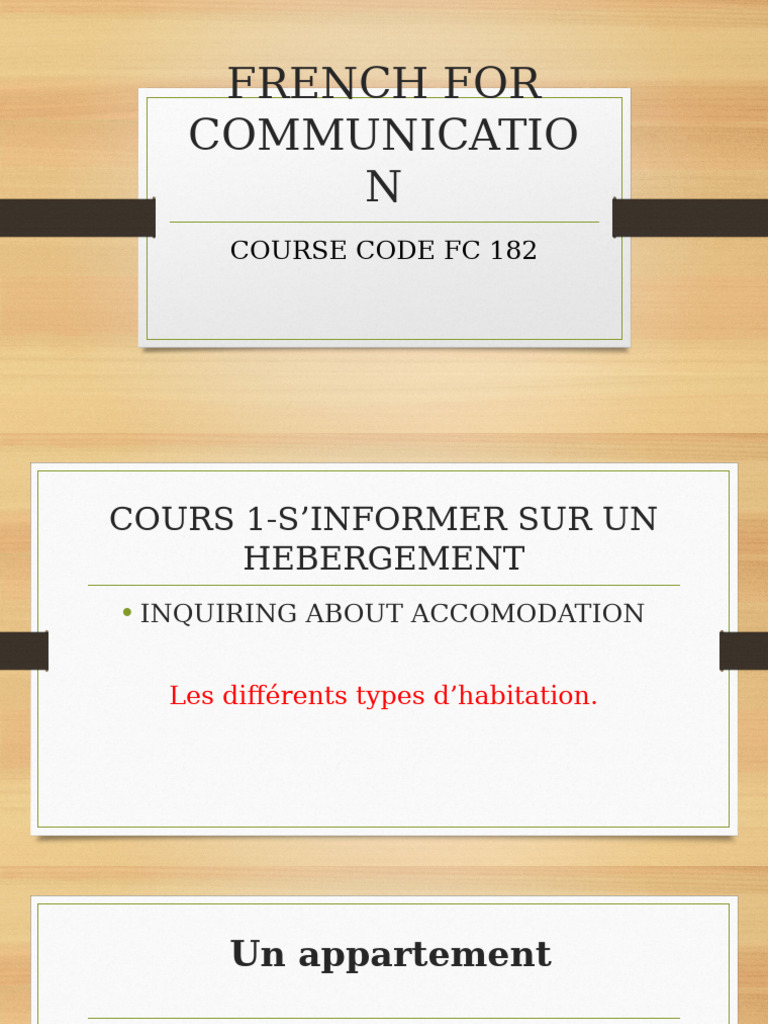 COURS 1A | PDF | Appartement | Aménagement d'intérieur