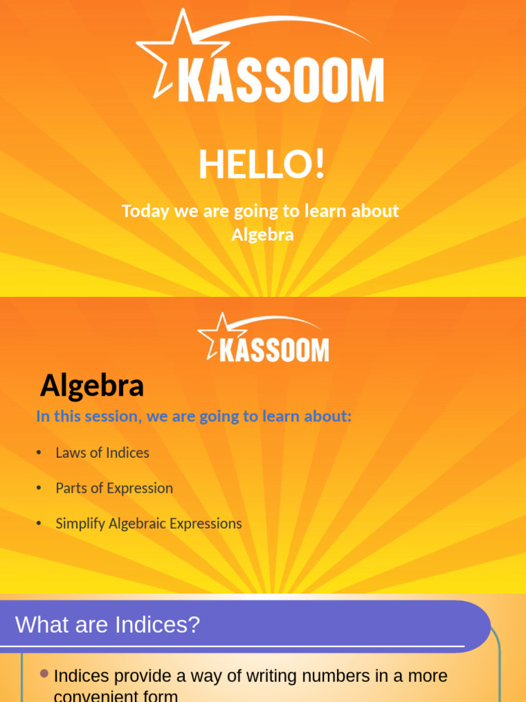 Demo Lesson - 10 - 11 - Algebra | PDF
