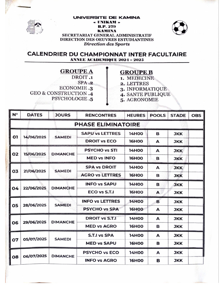 Calendrier Réaménager Des Interfac | PDF
