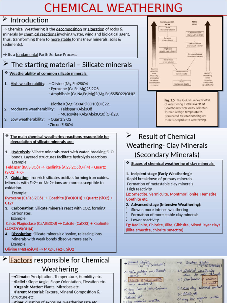 Chemical Weathering of Silicate Minerals | PDF | Weathering | Minerals