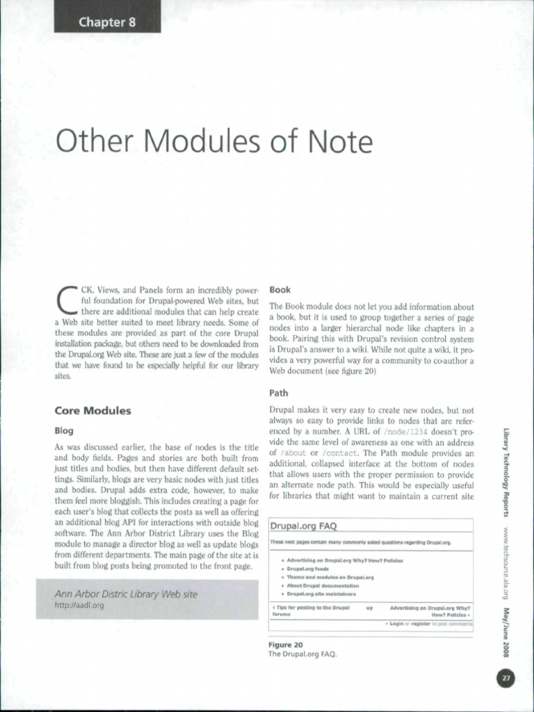 Repository Chapter 8 Other Modules of Note | PDF | Drupal | Computing