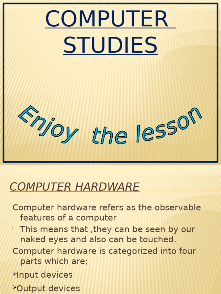 Computer Studies | PDF