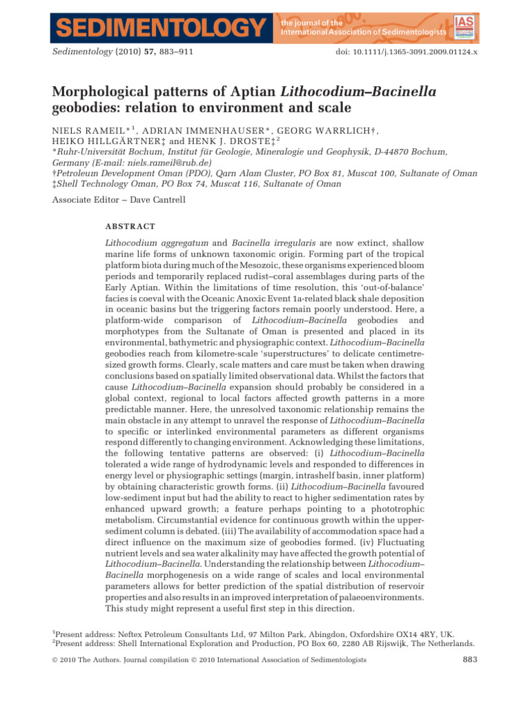 2010 - Eil, Immenhauser, Warrlich - Morphological Patterns of Aptian ...