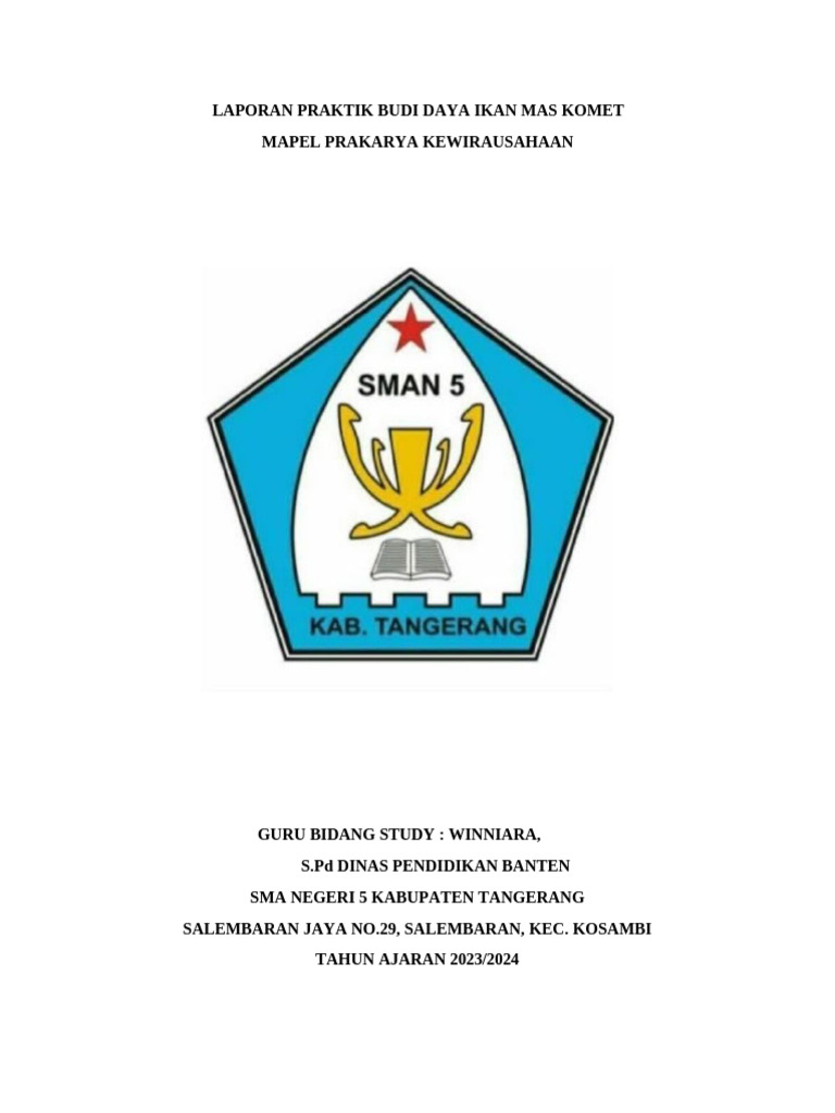 Budidaya Ikan Mas Komet di Tangerang | PDF