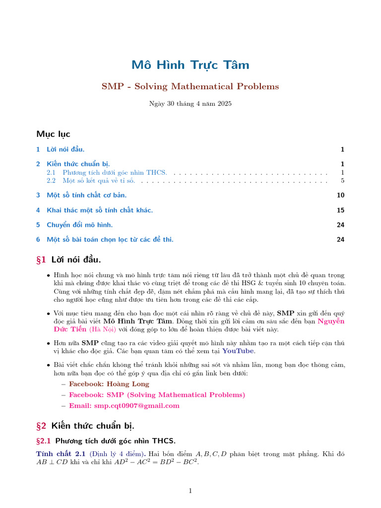 Mô Hình TR C Tâm | PDF