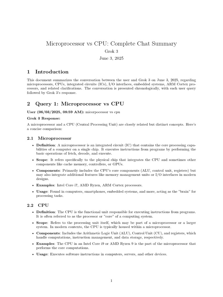 1.into To Micoprocess Cpu | PDF | Central Processing Unit | Integrated Circuit