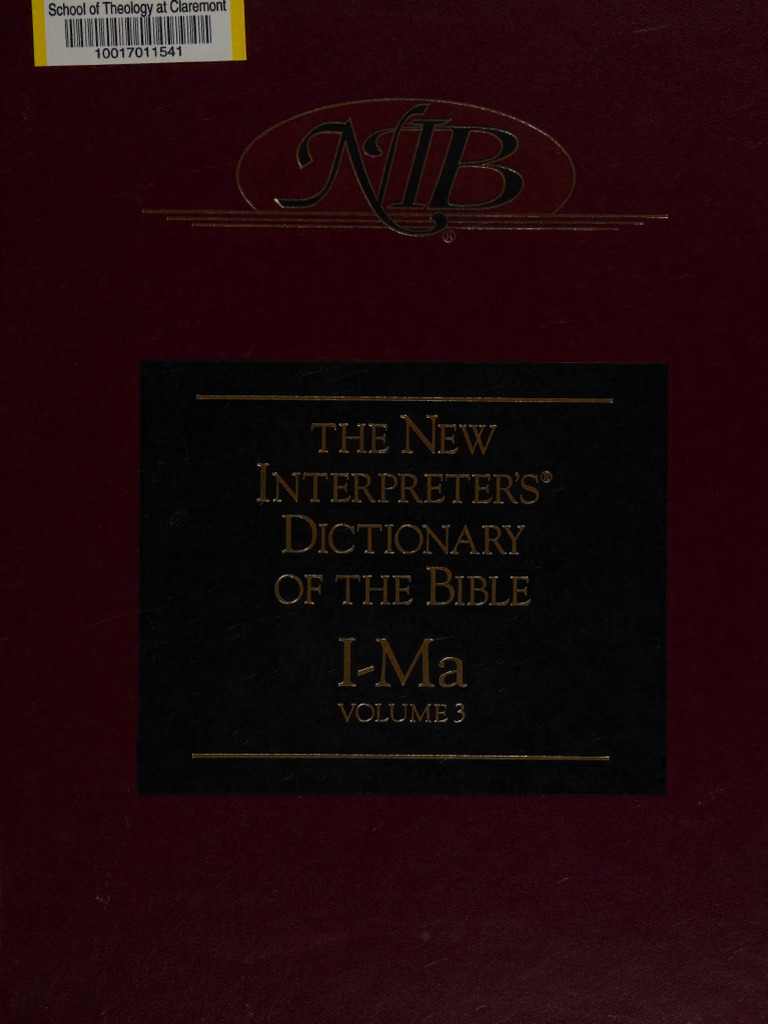 New Interpreter's Bible Dictionary Vol 3 | PDF | Bible