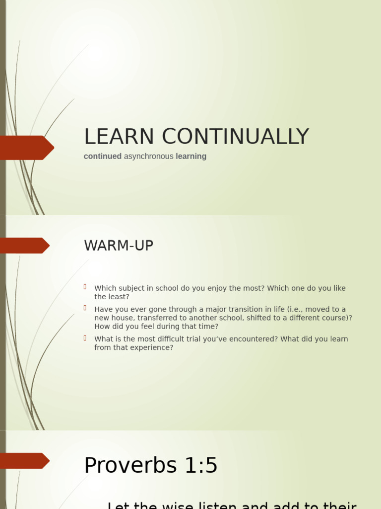 Learn Continually | PDF