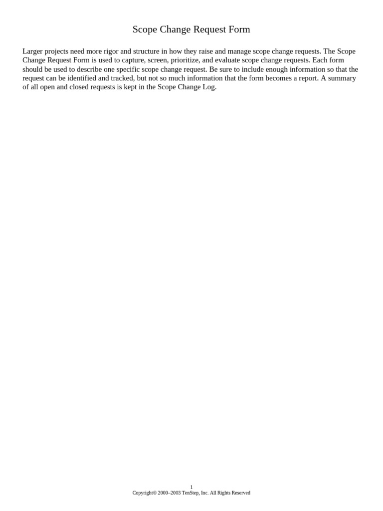 5.0ScopeChangeRequestForm | PDF