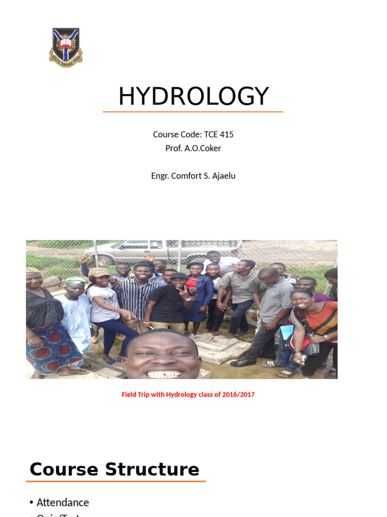 Tce 415-Hydrology - 7-5-2025-1 | PDF | Precipitation | Ice
