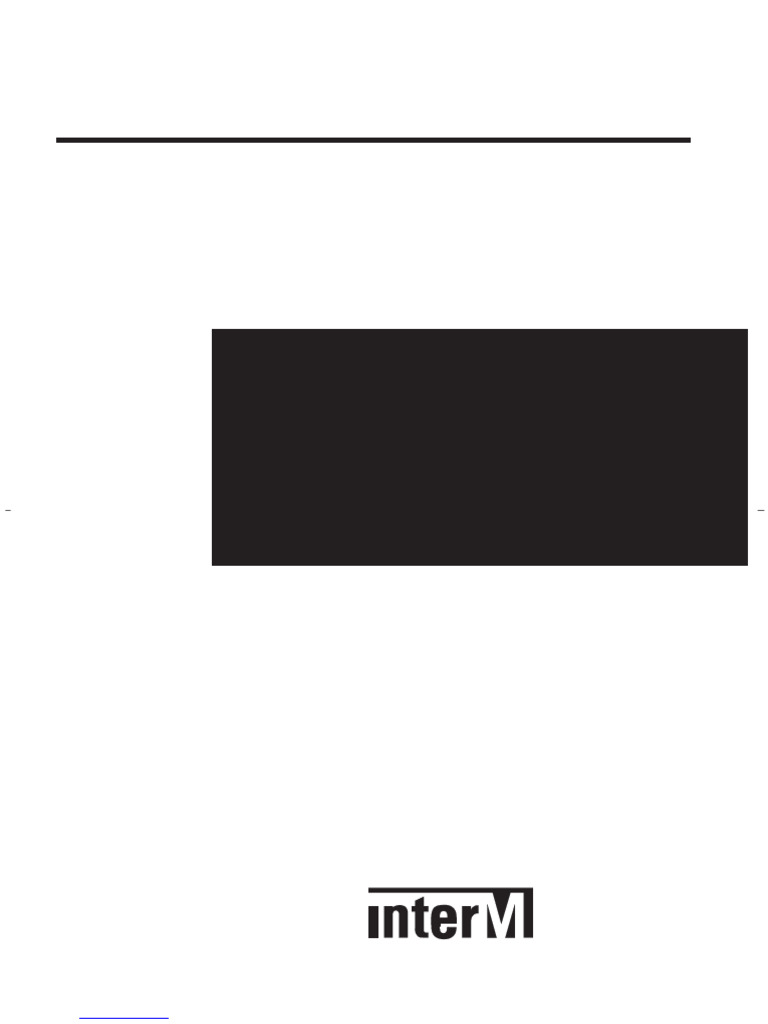 Manuel Inter m500 m700 m1000 482703 | PDF | Amplifier | Loudspeaker