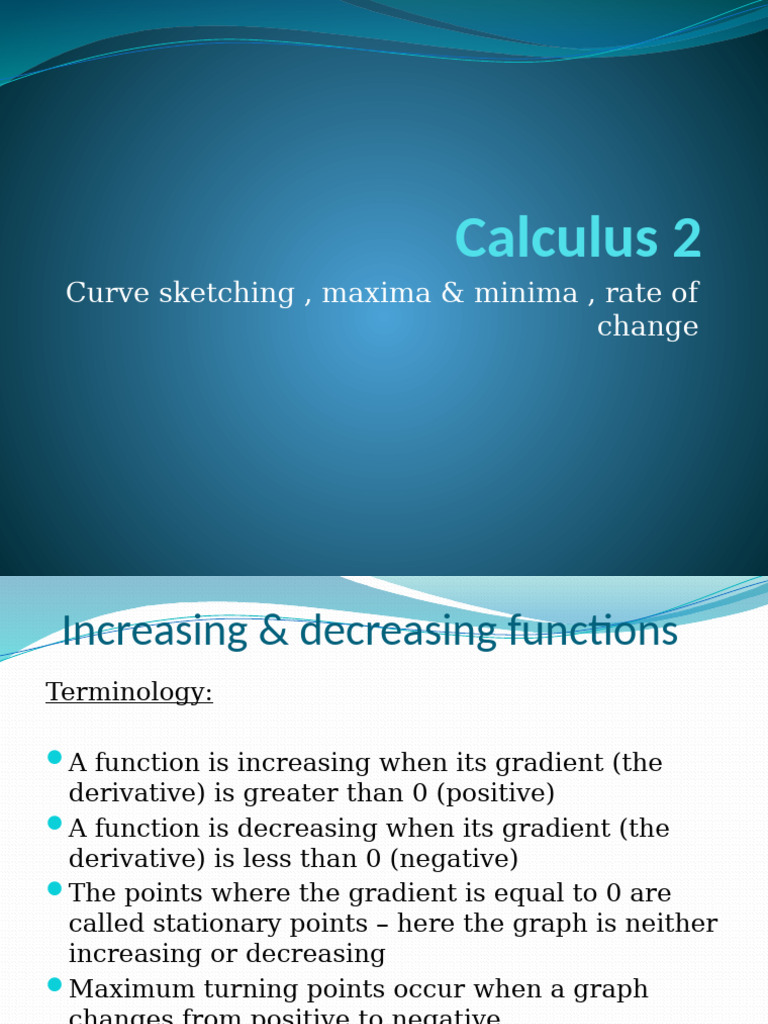 Curve Sketching and Applications | PDF | Tangent | Gradient