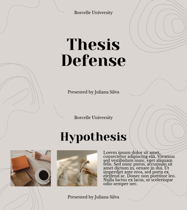 Soft Sand Minimalist Modern Thesis Defense Presentation | PDF