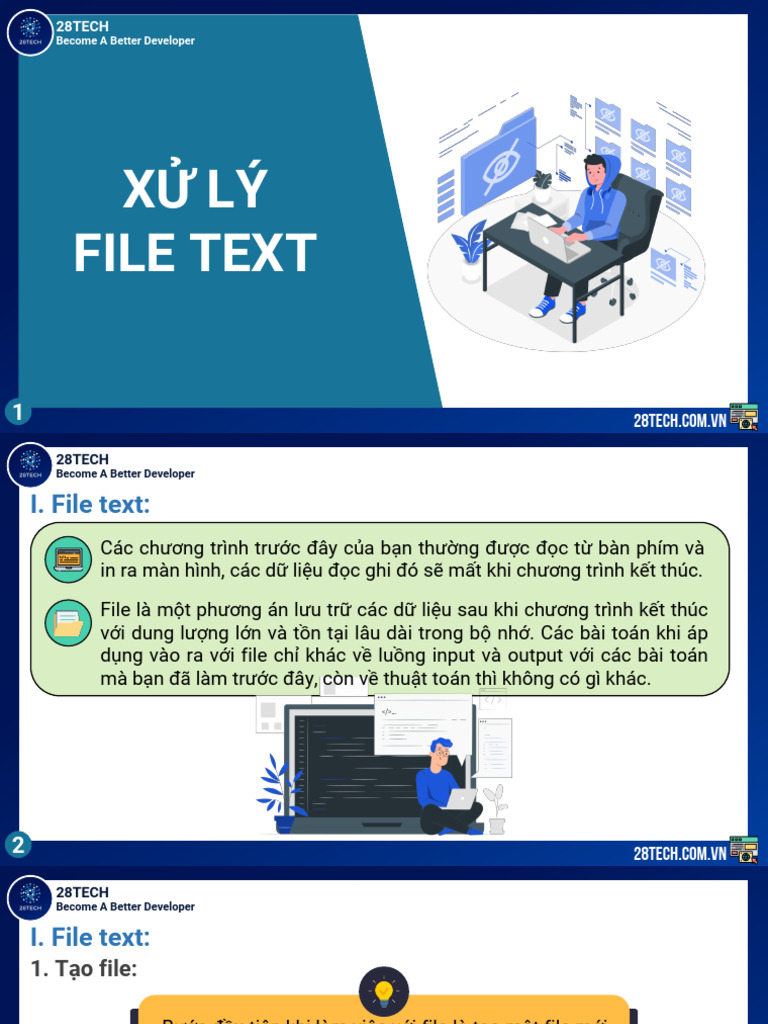 X Lý File Text: 28TECH | PDF