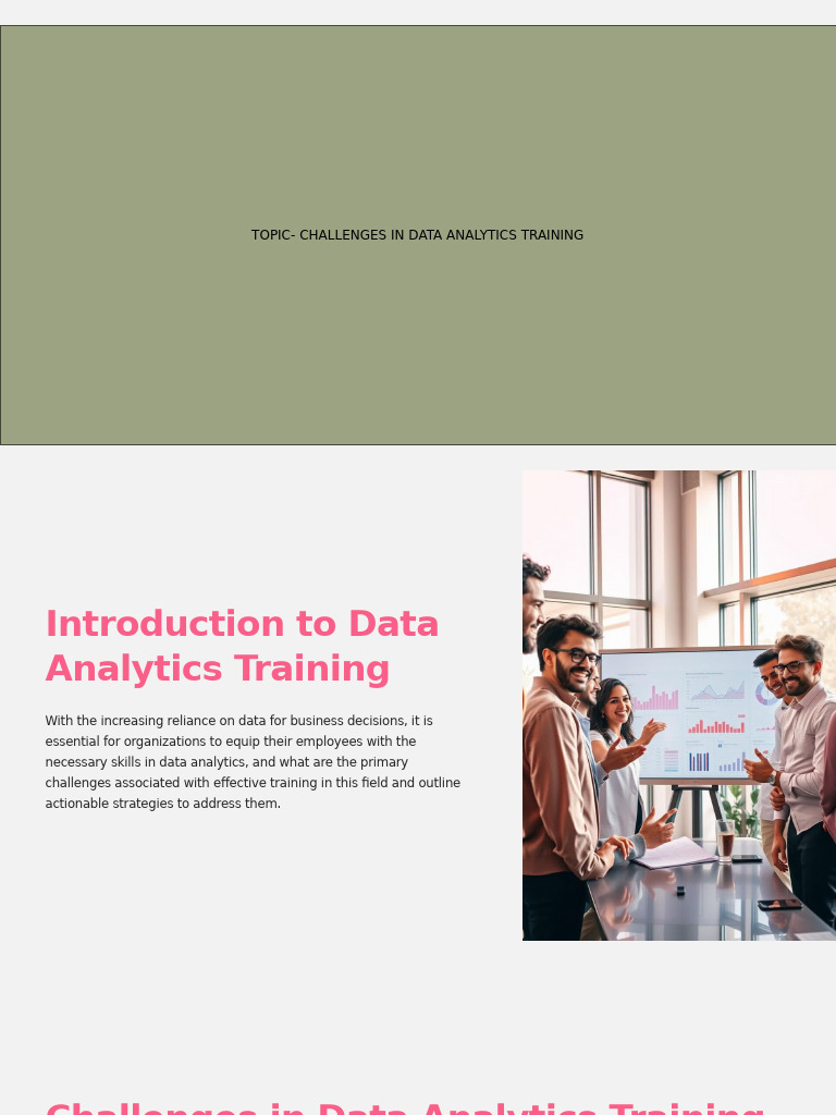 Challenges in Data Analytics Training | PDF