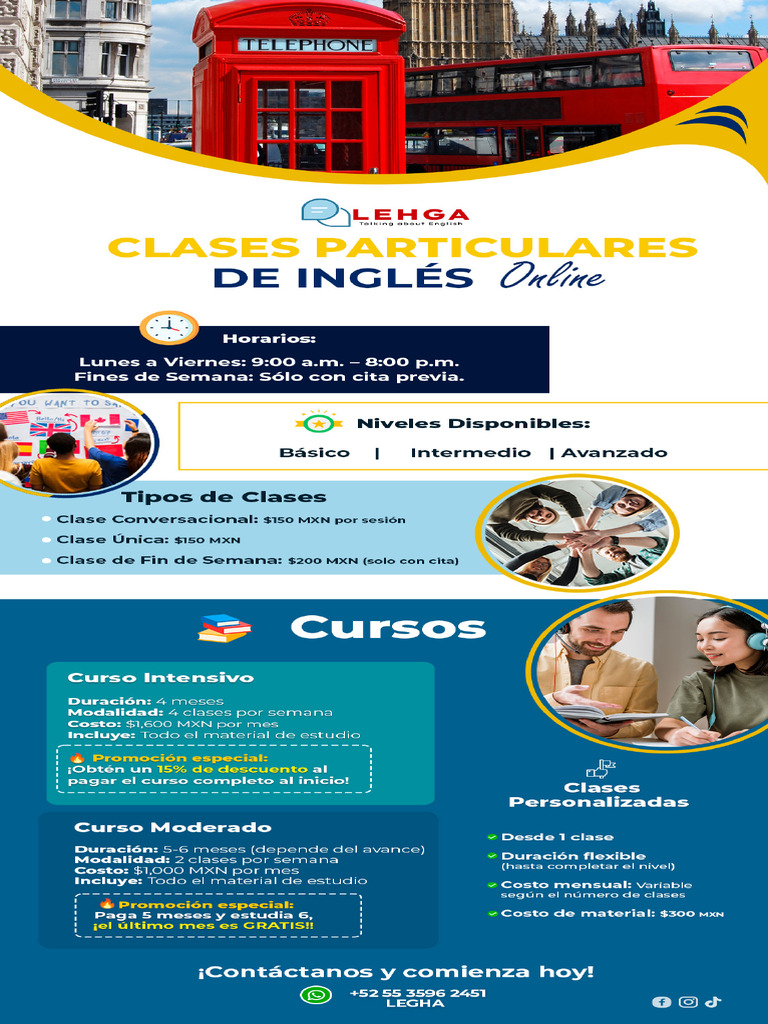 Curso de Inglés LEGHA 2025 | PDF