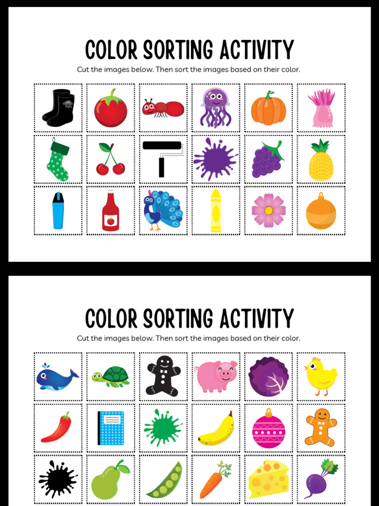 Preschool Color Sorting Matching Game | PDF