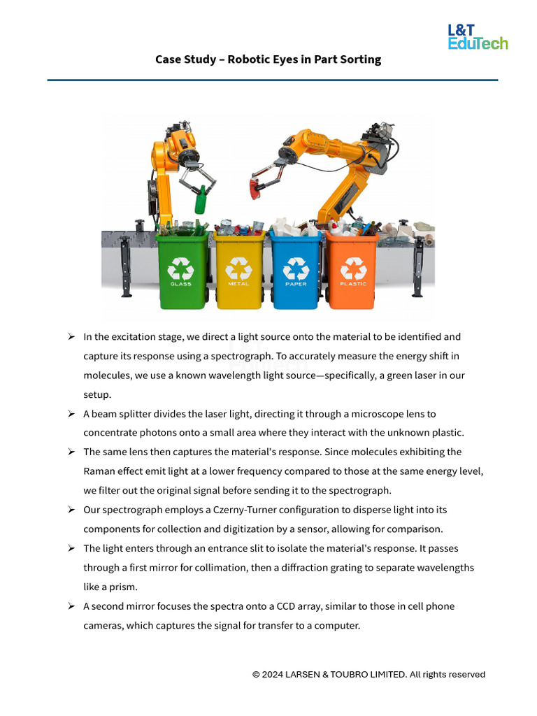 Robotic Eye in Part Sorting | PDF
