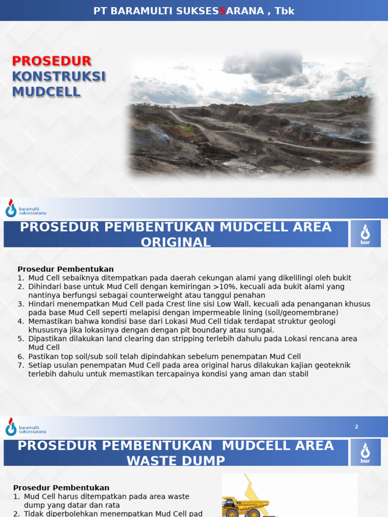Prosedur Pembentukan Mud Cell yang Aman | PDF