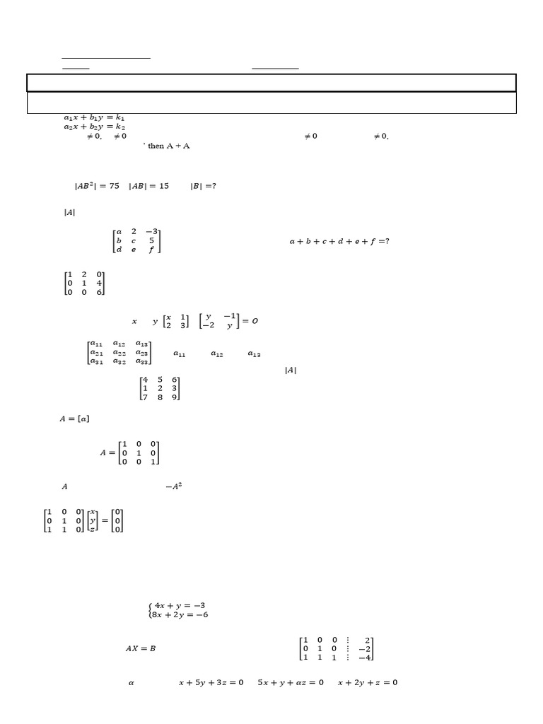 Maths Entry Test 2024: NET Series III | PDF | Matrix (Mathematics ...