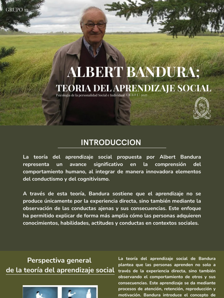 Teoría del Aprendizaje Social de Bandura | PDF | Aprendizaje | Autoeficacia