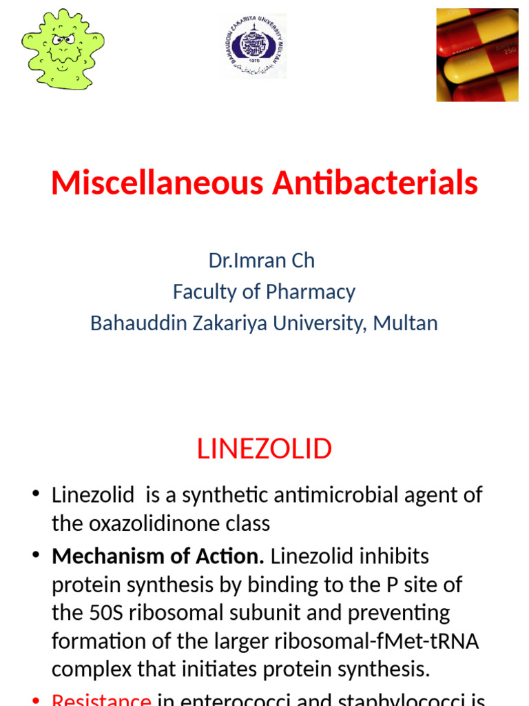 Miscellaenous Antibacterials Linezolid-1 | PDF | Microbiology | Antibiotics