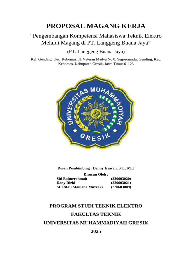 Proposal Magang | PDF