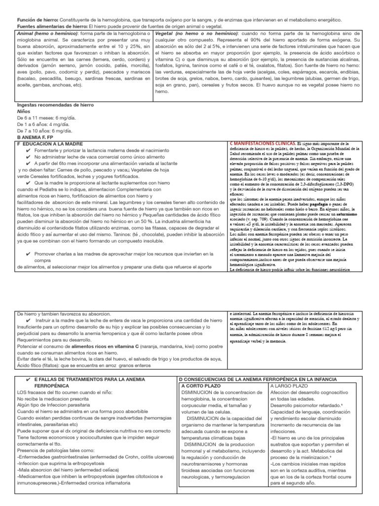 Imágenes y prevención de anemia ferropénica | PDF
