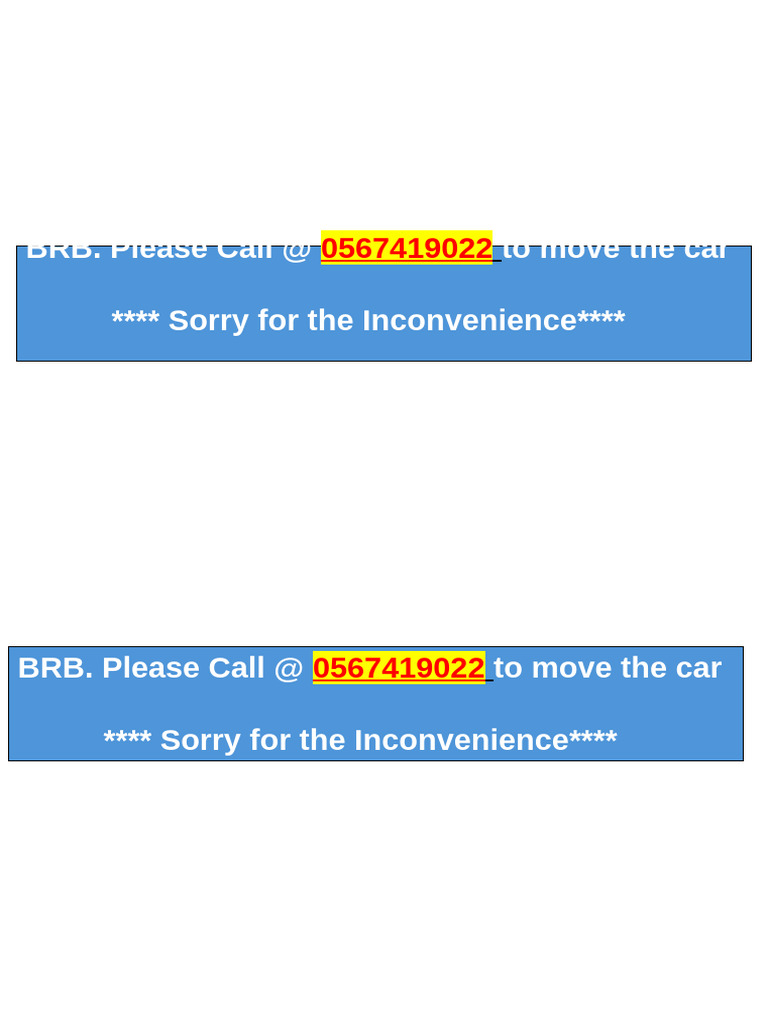 Move The Car | PDF