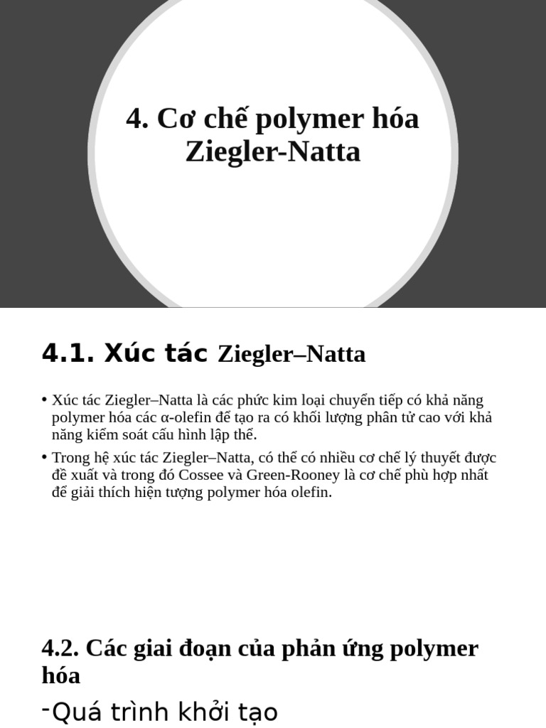 Cơ Chế Polymer Hóa Ziegler-Natta | PDF