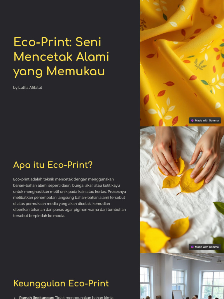 Eco Print Seni Mencetak Alami Yang Memukau | PDF