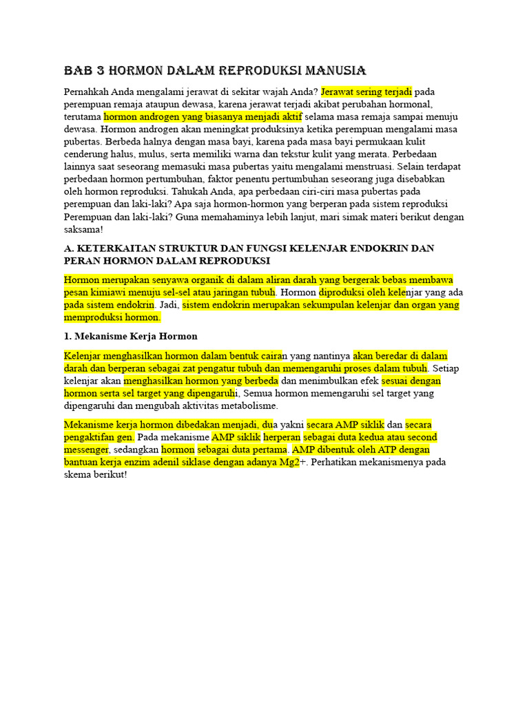 Bab 3 Hormon Dalam Reproduksi Manusia | PDF