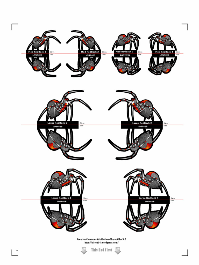Redback Spider Paper Miniature | PDF